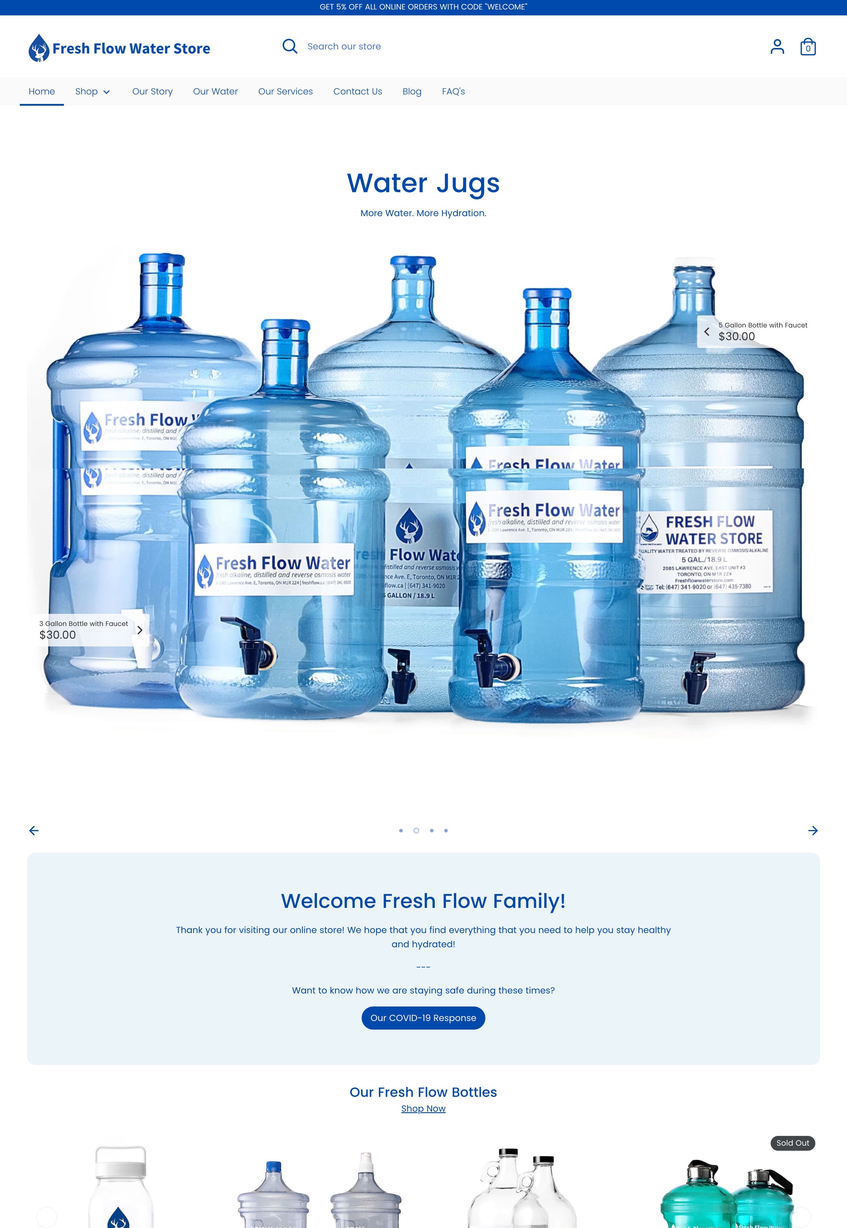 Fresh Flow Water Store | Shopify Store Showcase